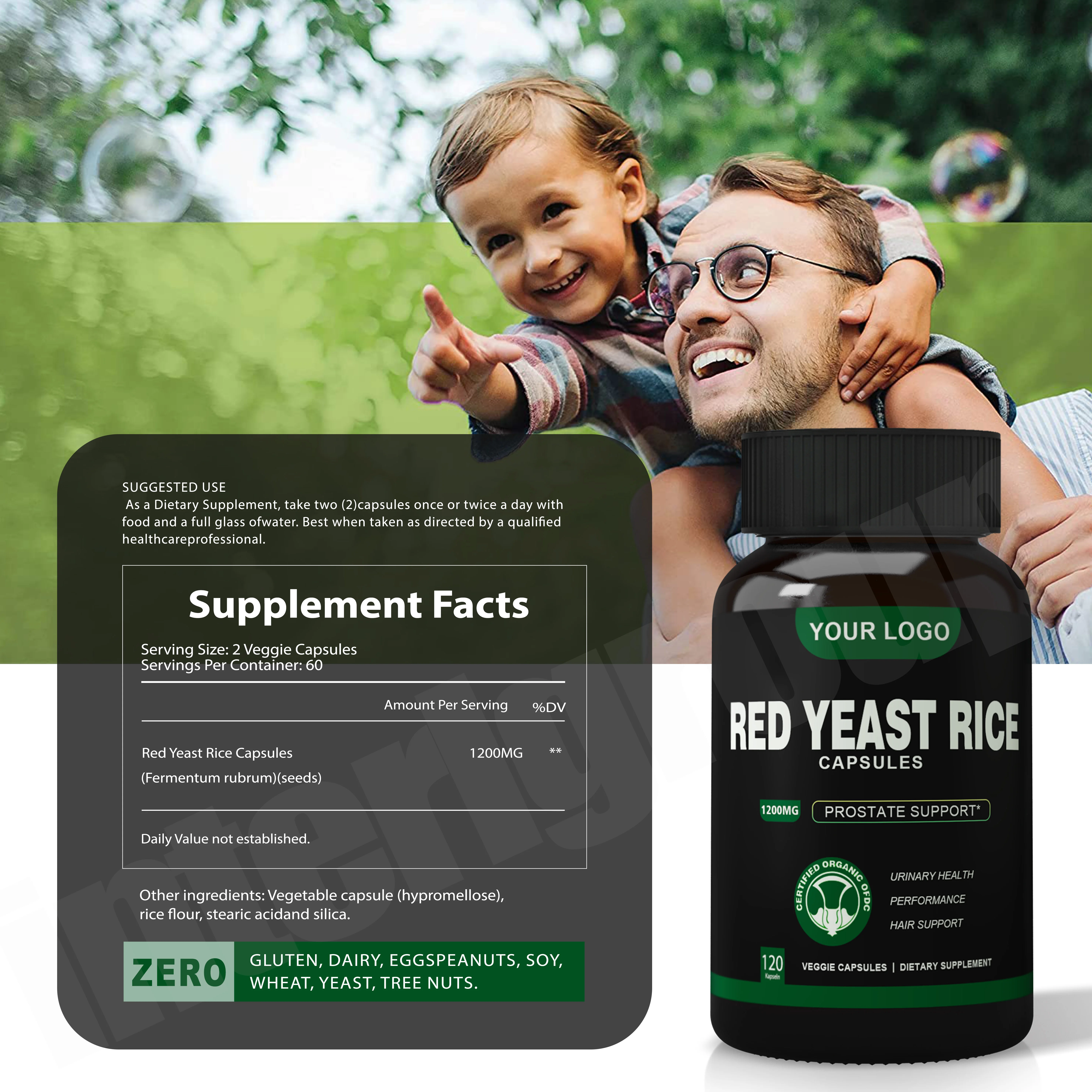Red Yeast Rice Capsules - Support Heart Health & Energy