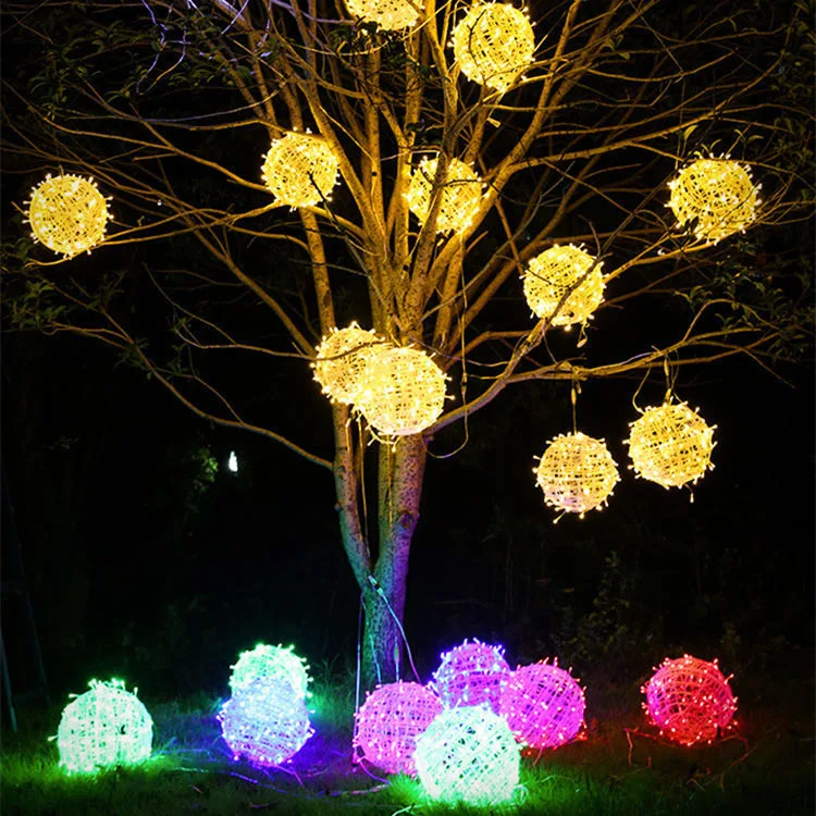 Wholesale LED Globe Rattan Ball Lights for Outdoor Decor