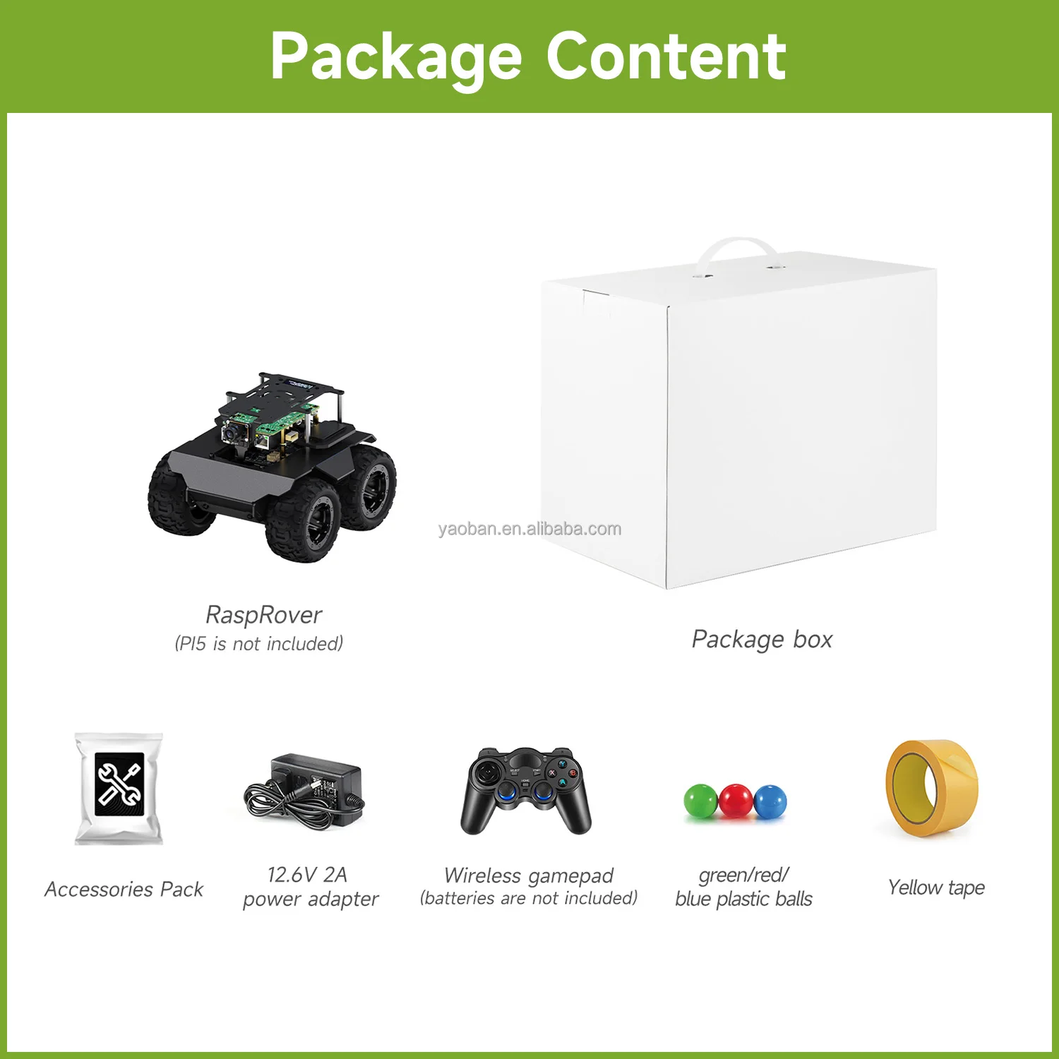 Waveshare Rasprover Open-source 4wd Ai Robot,Dual Controllers,All-metal Body,Computer Vision ...