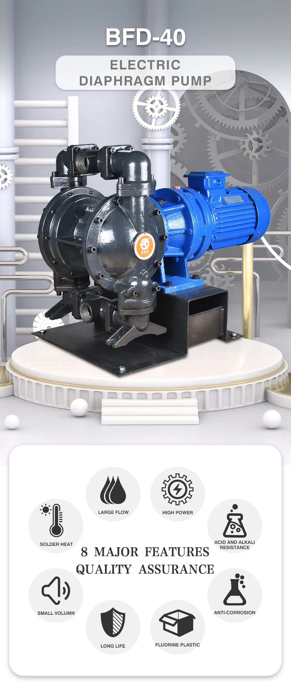 BFD-40Q electric diaphragm pump_BFD_Electric Diaphragm Pumps_GODO PUMPS