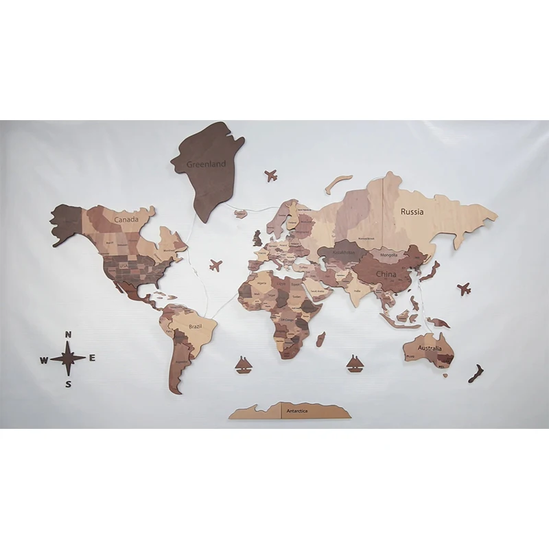 3d Wood World Map With Led Light Backboard World Travel Map - Buy 3d ...