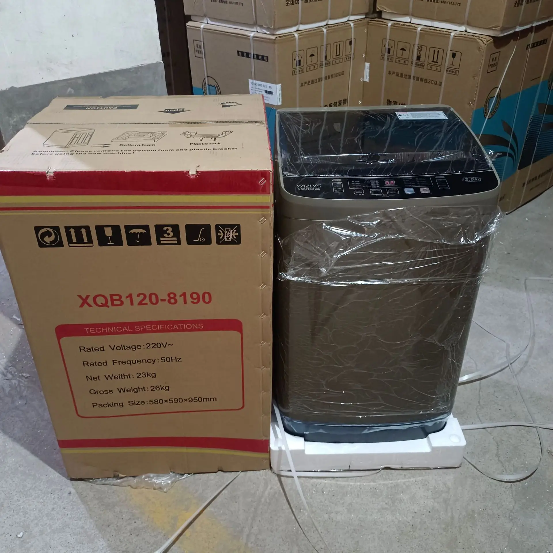 Full English Pulsator Drum Washing Machine 12KG Fully Automatic Single Drum Washing Machine ...