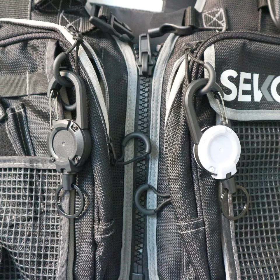 Carabiner Retractable Heavy Duty Steel Reel Key Chain