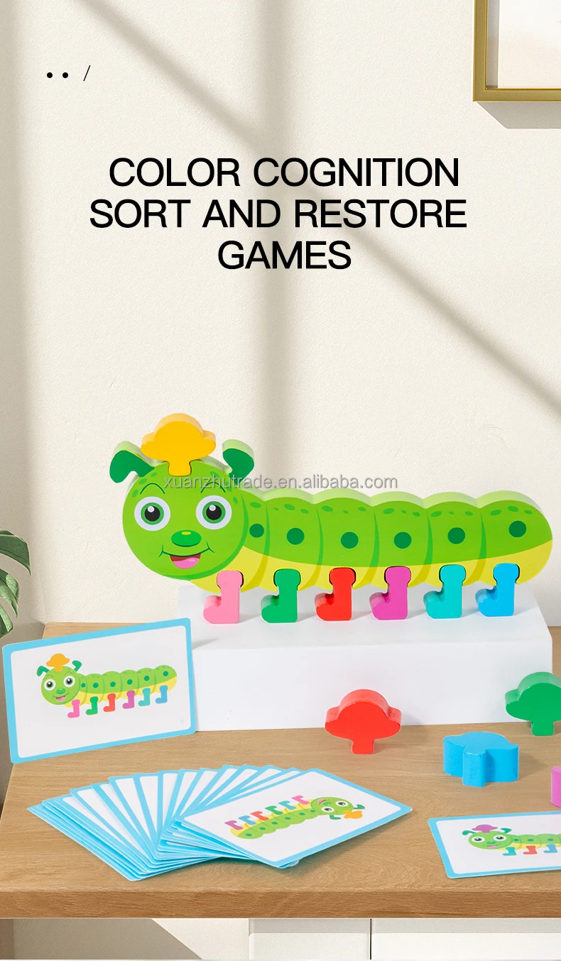 Wholesale Wooden Color Sorting and Sensory Matching Game Montessori ...