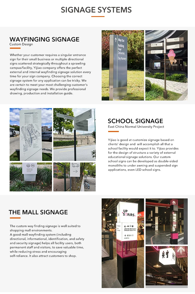 Customized Metal Directional Signs - Wayfinding Signage