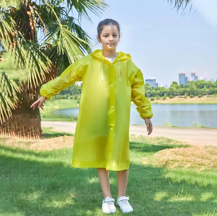 Outdoor Waterproof Rain Gear Reusable Eva Rain Coat With Hood Sleeves ...