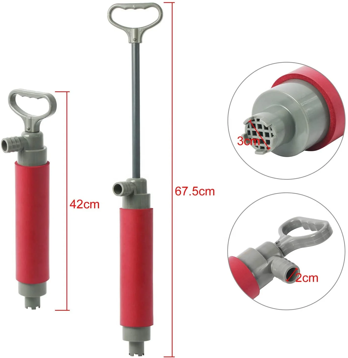 16.5" Portable Kayak Hand Pump Floating Hand Bilge Water Pump For Kayak ...