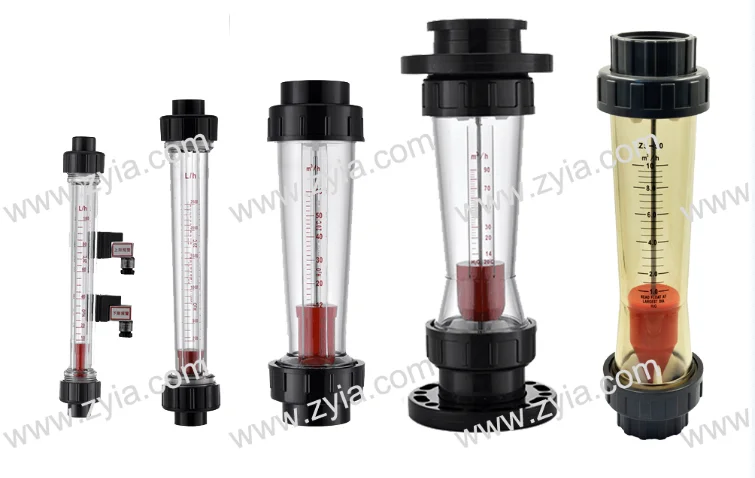 LZS Plastic Flow Meter for Chemical Liquid Sea Water PVC Inline Tube ...