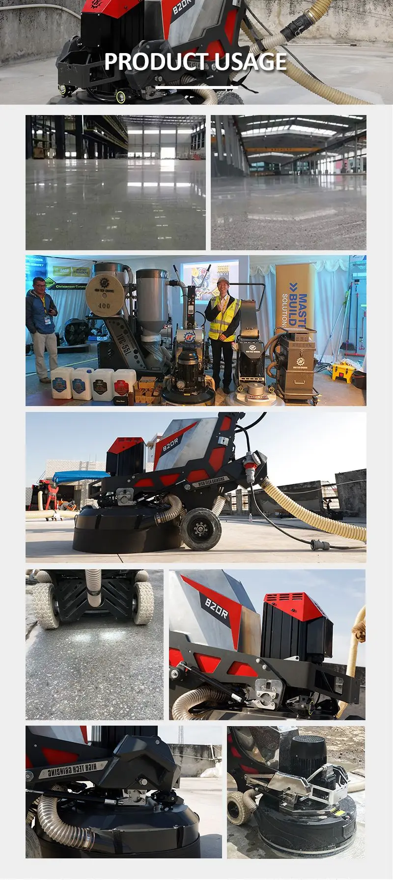 820RC Remote Control Concrete Grinder - Dustless & Efficient