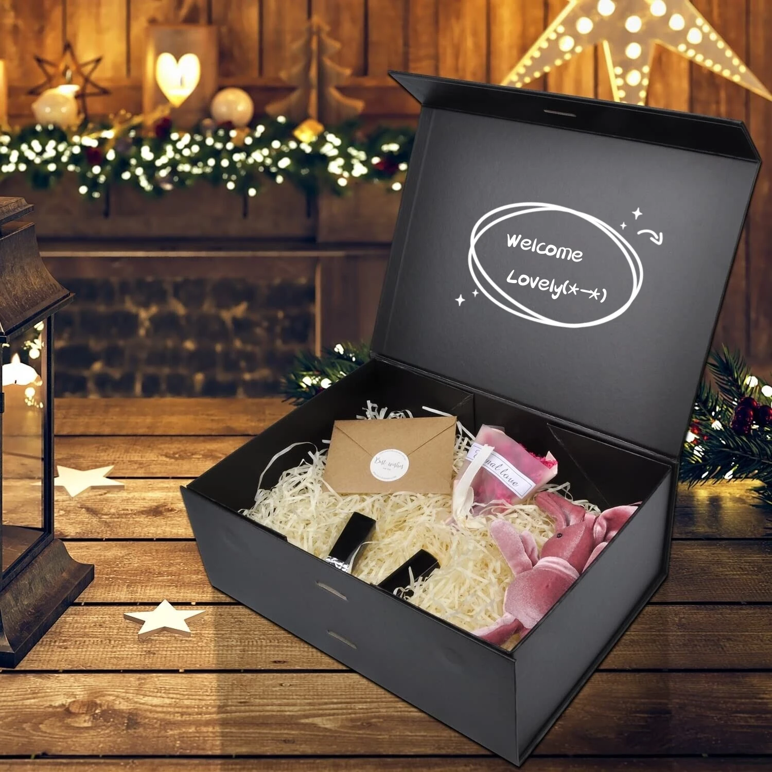 Custom Logo With Handle Gift Box Luxury Material Scarf Packaging ...