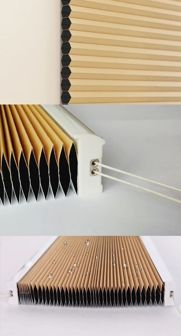 Honeycomb Curtains with Inverted Window for Bedroom Balcony