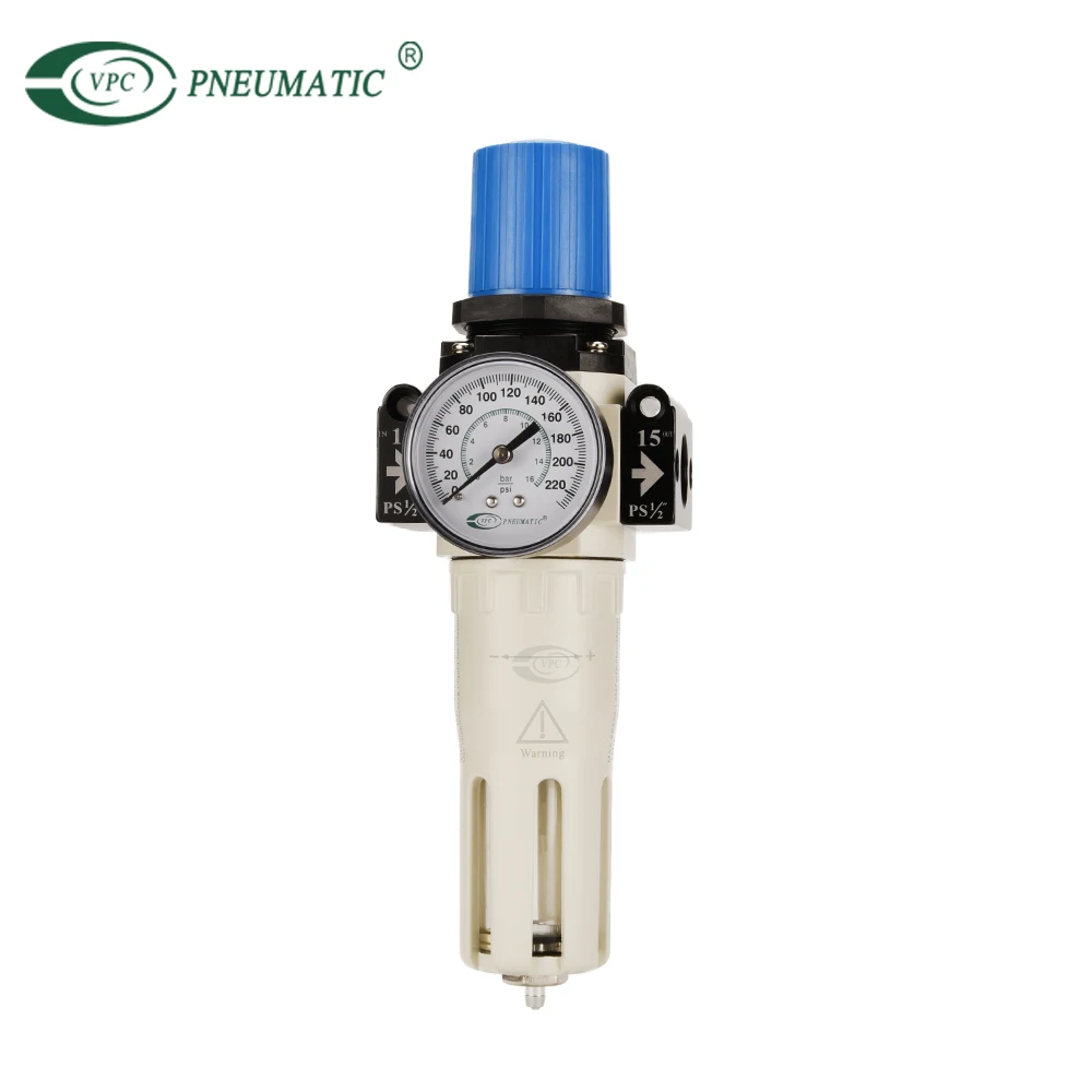 Vpc Pneumatic Frl Unit Vfr400-08 G1/4" Compressed Air Filter Regulator ...