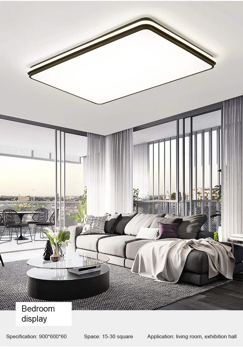 Rectangle Shape Ceiling Lamp Modern Design Indoor Home Decoration 120 ...