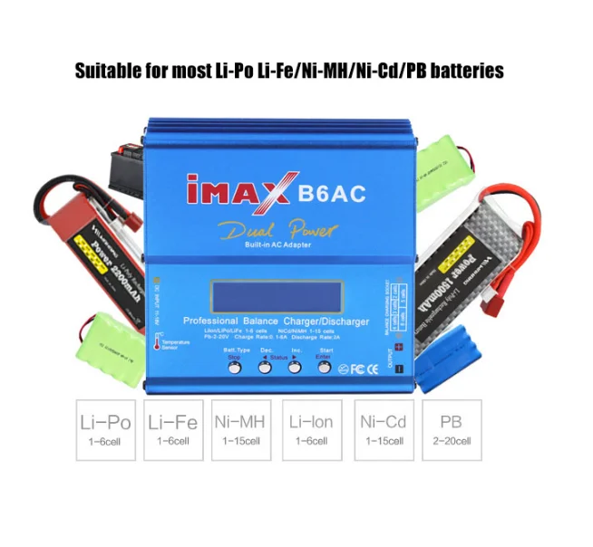 IMAX B6 AC 80W Charger - Balance Discharger for 2-6S Batteries