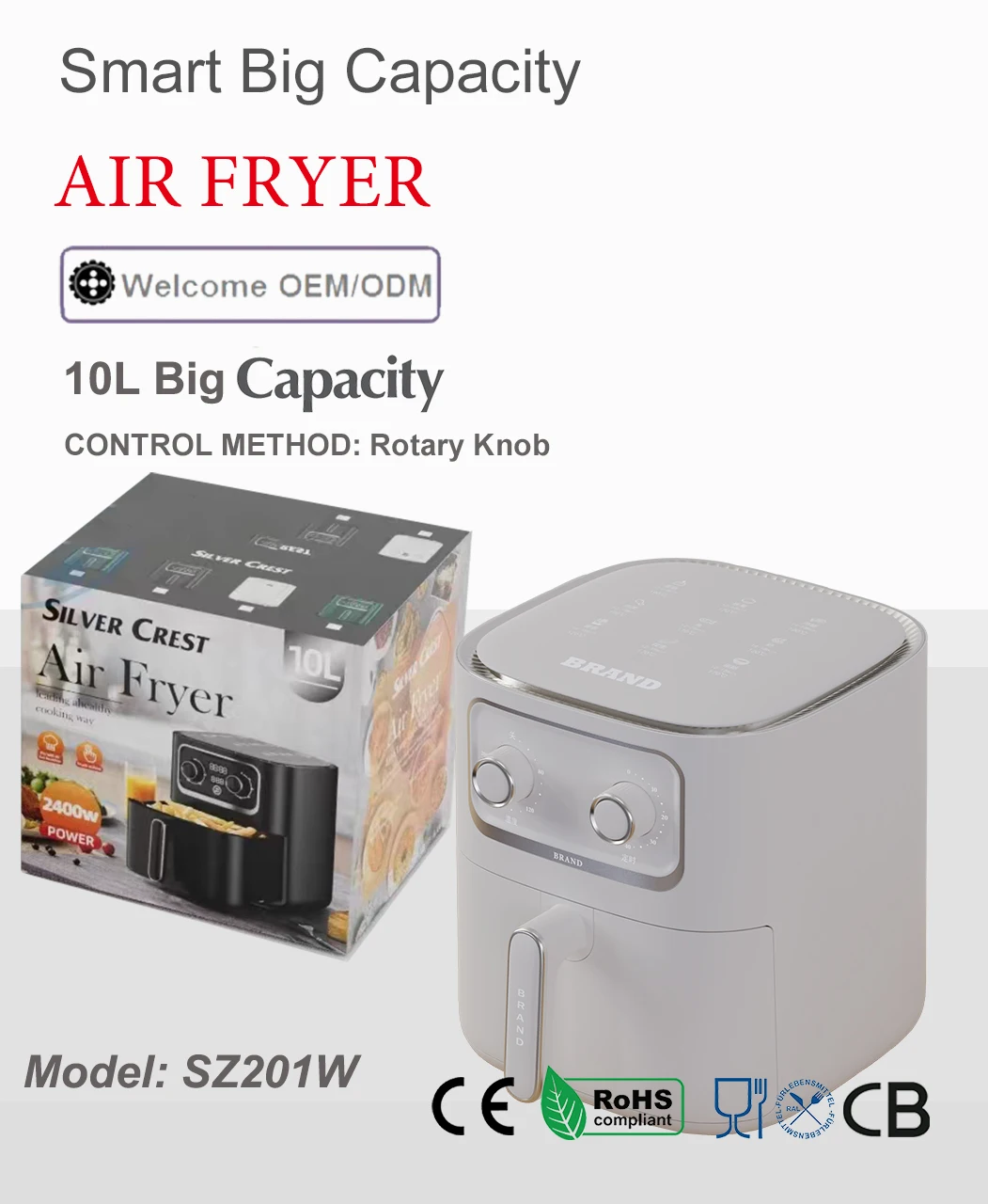 Hot Sale 10l Air Fryer Oven Big Capacity Smart Air Fryer With ...