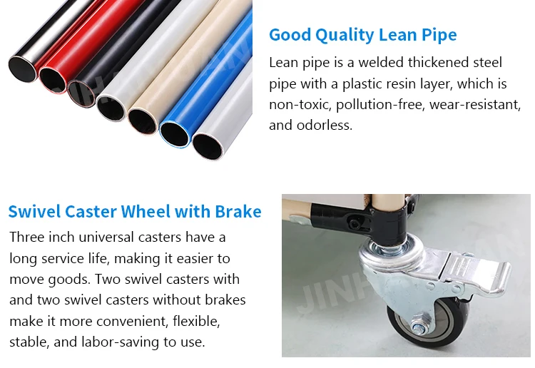 Workshop Anti-static Material Turnover Trolley Lean Composite Tube ...