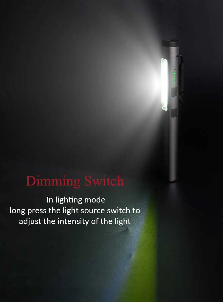 Hot Sale Magnetic Rechargeable LED Pen Light - 10000 Hours