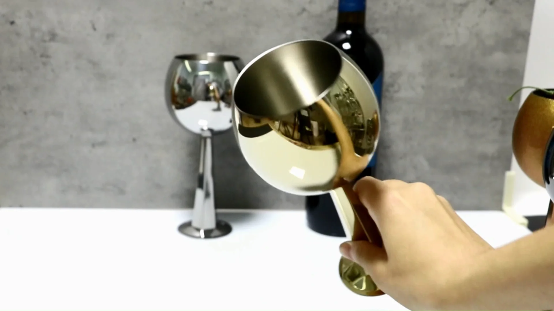 Leatchliving Stainless Steel Goblet Stainless Steel Wine Glasses ...