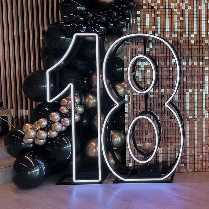 Wholesale Metal Frame Foldable 3Ft 0-9 Birthday Numbers Stand Light up ...