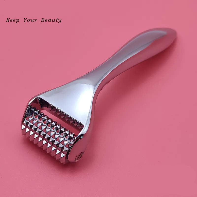 Stainless Steel Facial Roller Stainless Steel Guasha Lift Ridged Derma ...