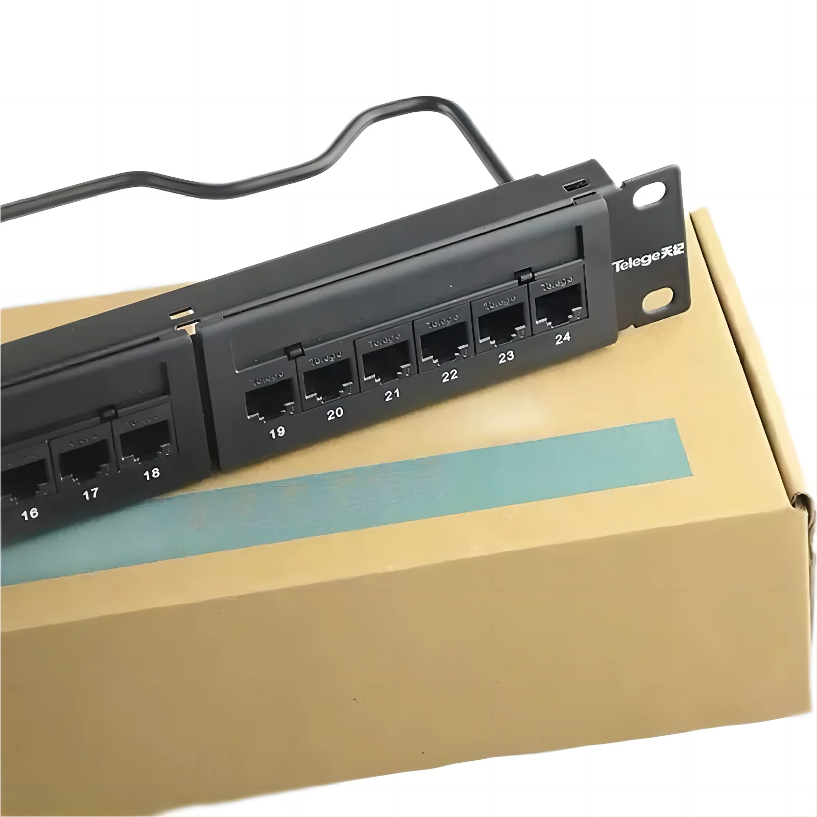 19 Inch 1u Rack Mount Rj45 Cat6 Utp Ftp Dual Unshielded 24 Ports Patch Panel Rj45 Network Patch ...