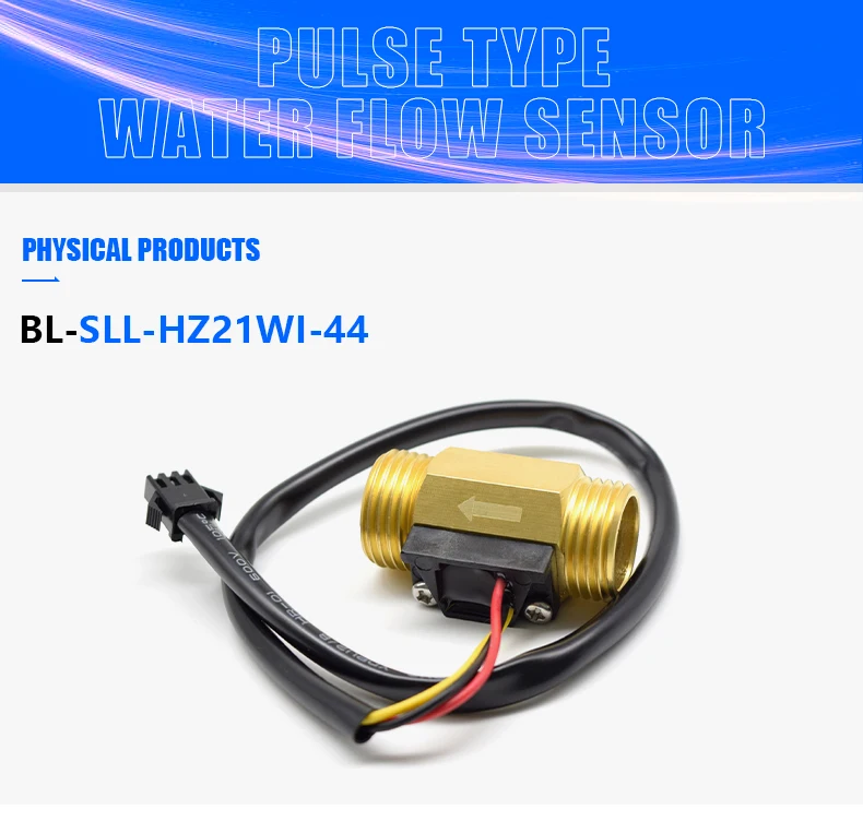 Hall Effect Liquid Water Flow Sensor 1/2" Brass Copper Hall Effect ...