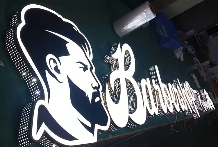 Barber Shop Decoration Logo Studio Sign Barbershop Led Illuminated ...