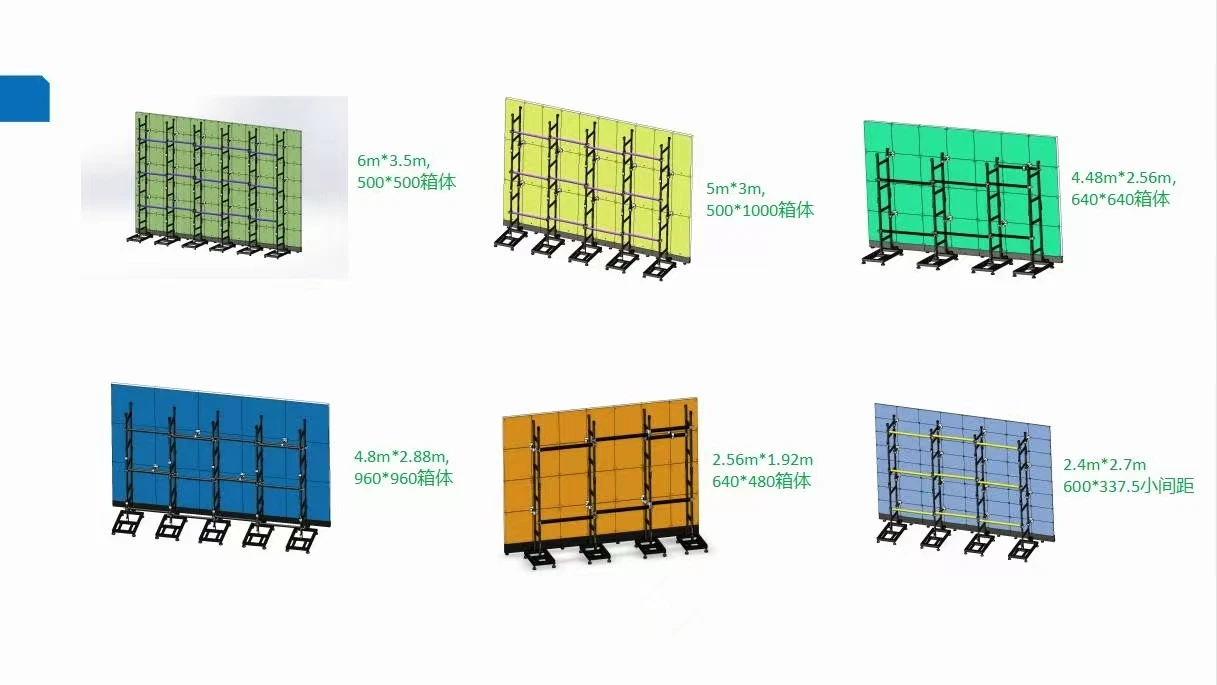 Sliding LED Screen Truss Stand - Black Aluminum Support for Flexible ...