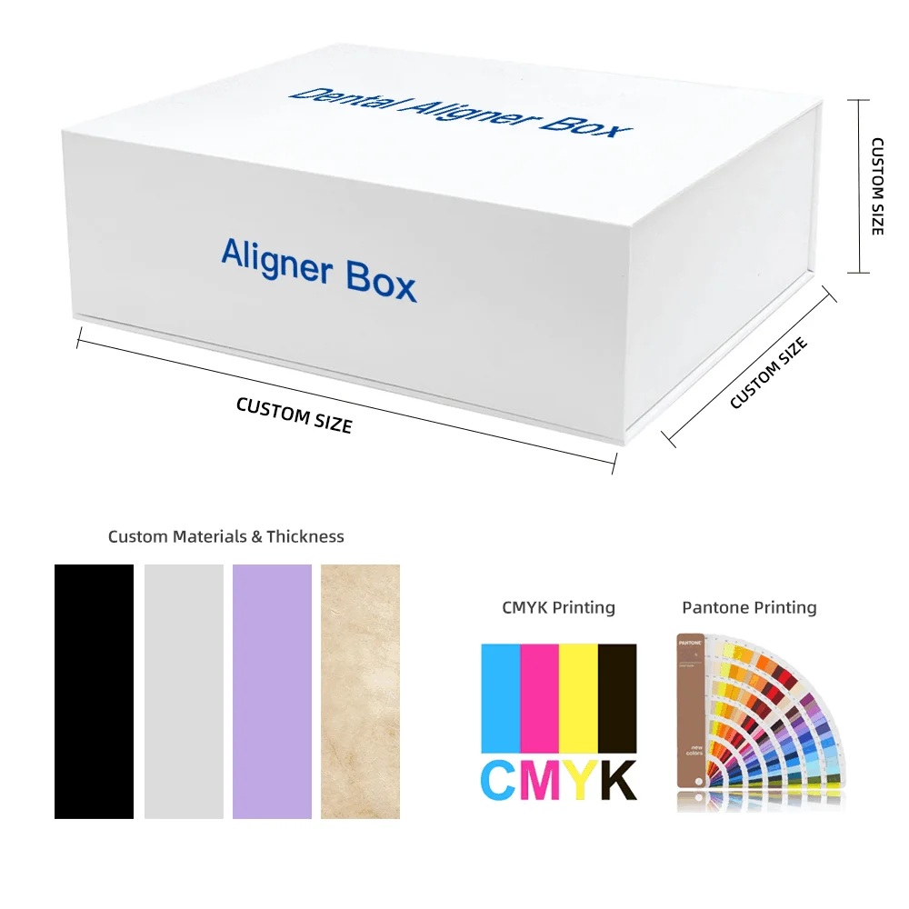 2024 Luxury Rigid Cardboard Customized Magnet Clear Dental Teeth ...