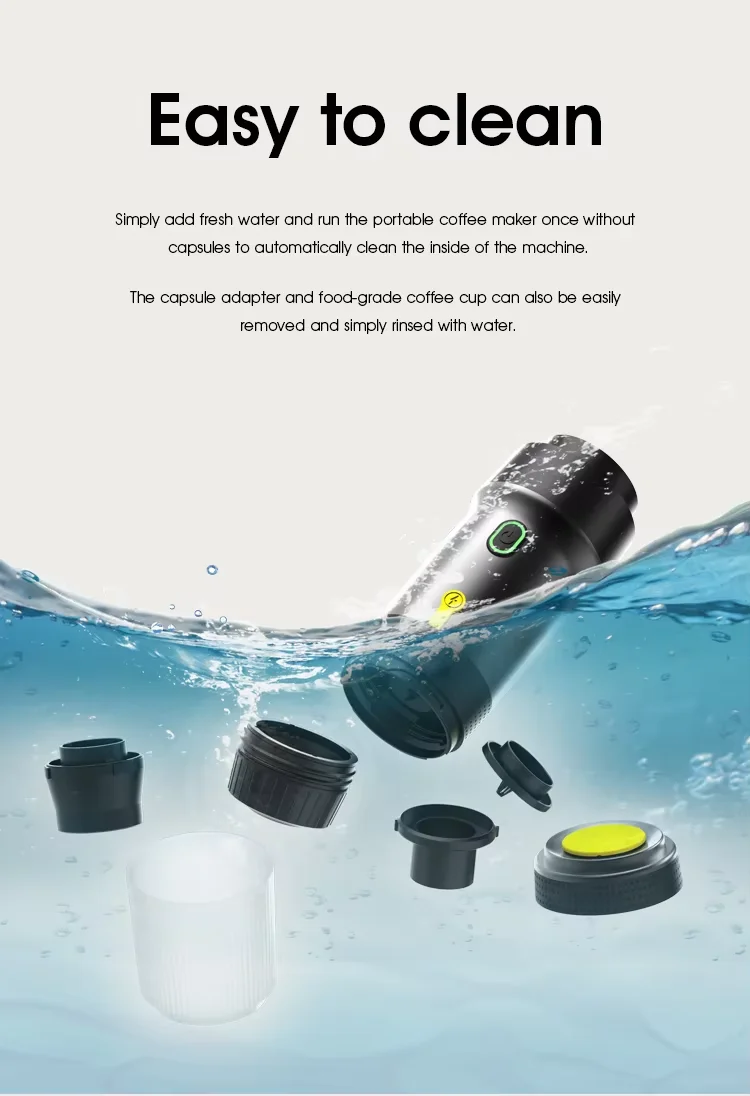 Mini Portable Electric Espresso Machine Travel Container Espresso ...