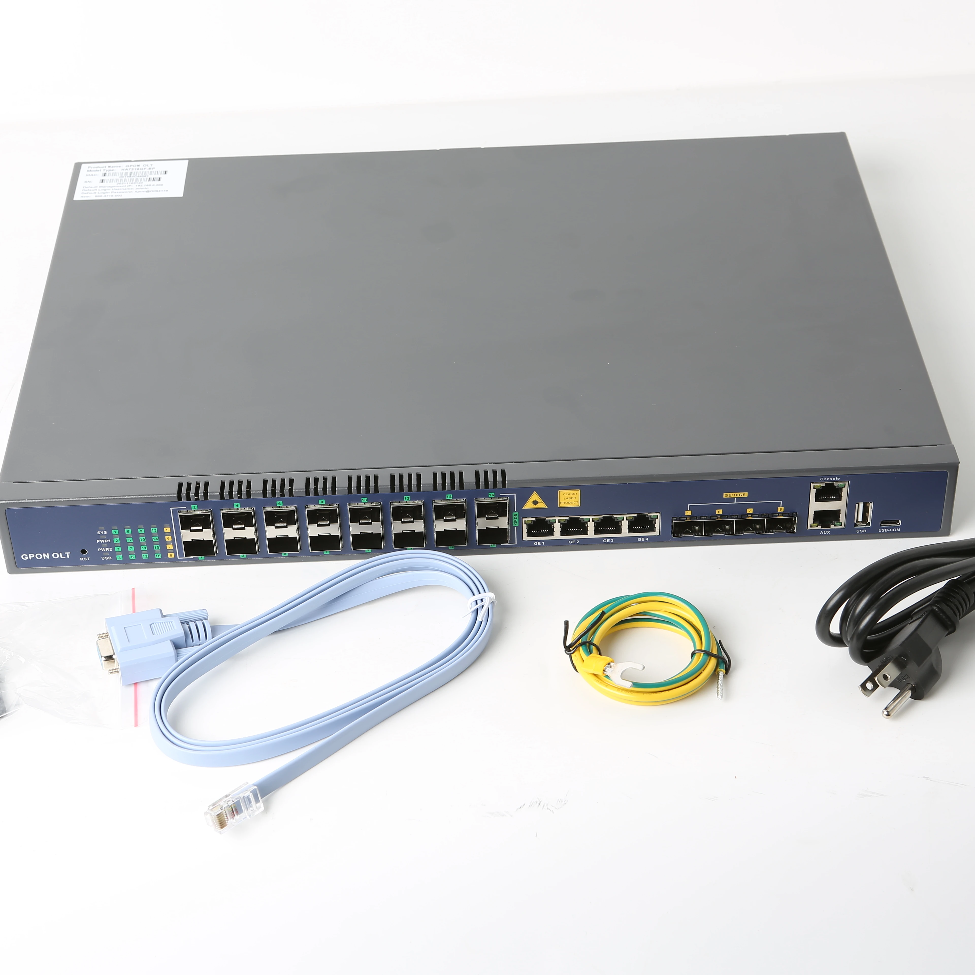 1u Rack Epon Olt Provides 16 Epon Ports 12 Uplink Ports,4 Ports 10g ...