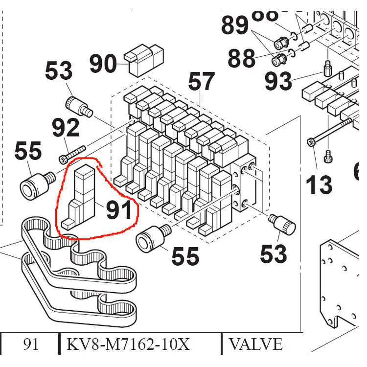 Kv8-m7162-10x Valve 1 Spare Parts A040-4e1-56w The Head Part Of Smt ...