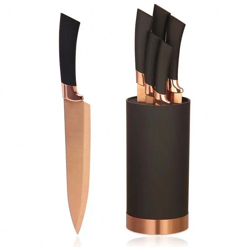 New Arrival Products Titanium Gold Coating Blade Kitchen Knife Kitchen ...