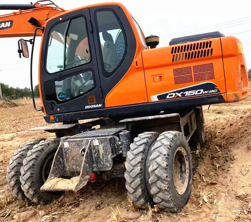 Original Used Doosan Dx 150 Wheel Excavator In Good Condition Doosan 15 ...