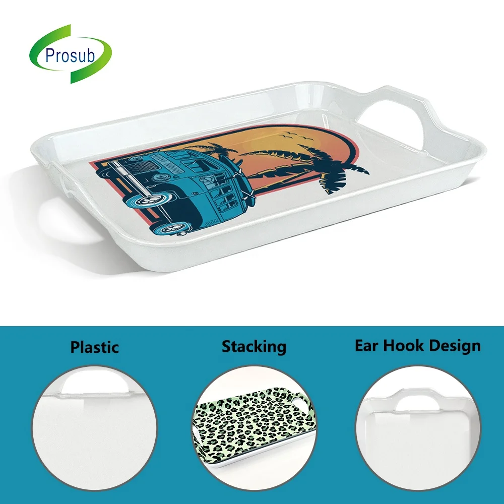 Prosub Customizable Printable White Plastic Blanks Desk Dinnerware ...