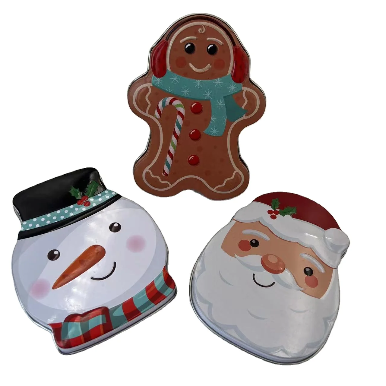Christmas Shape Design Gift Card Tins Sets Biscuit Tin Chocolate Candy ...