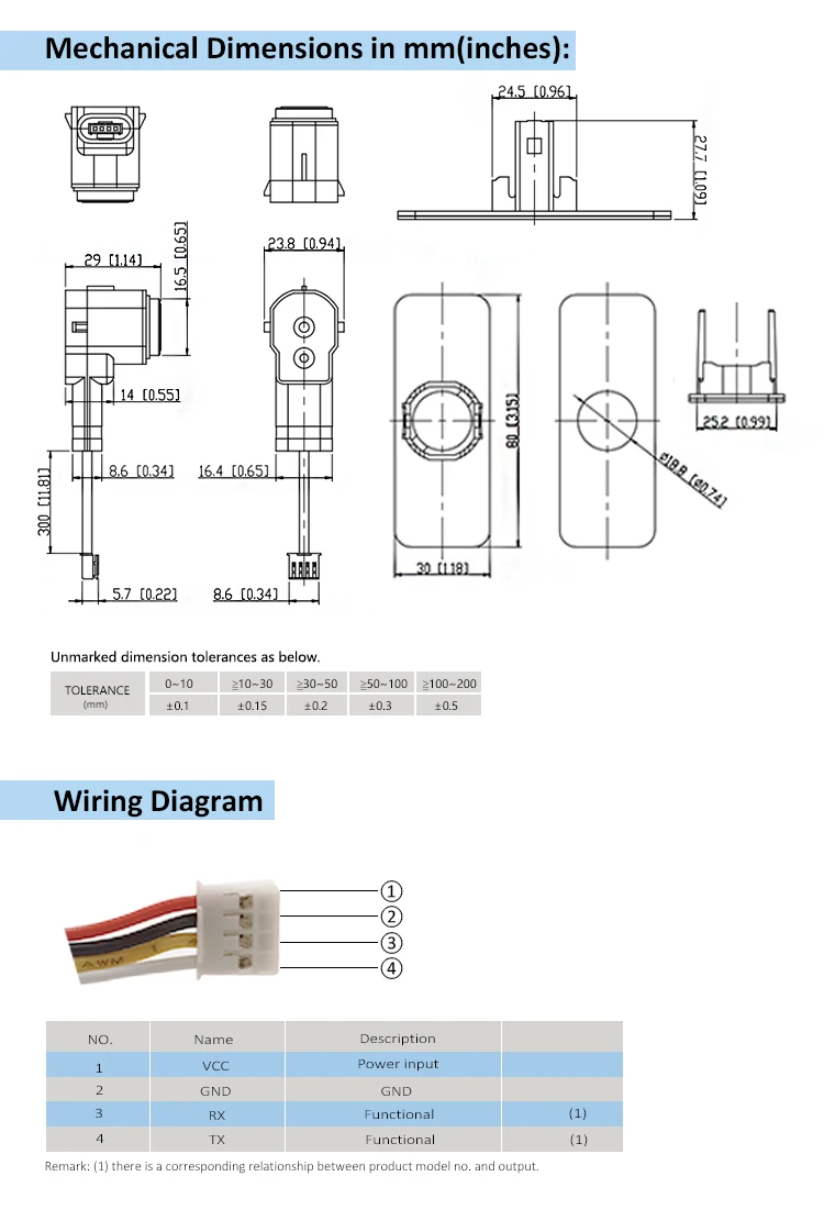 DYP-A11 Smart Iot Waste Bin Ultrasonic Fill Level Detector