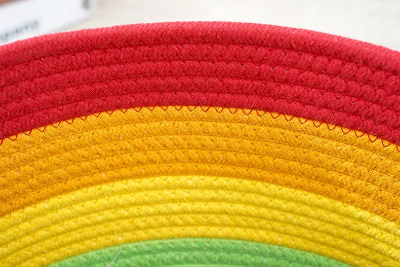 The 2024 Fashion Style Rainbow-colored Custom-made Cotton Cord Woven ...