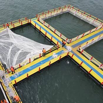 Leisure Floating Dock Fish Cage,Leisure Plastic Pontoon Fish Cage For ...