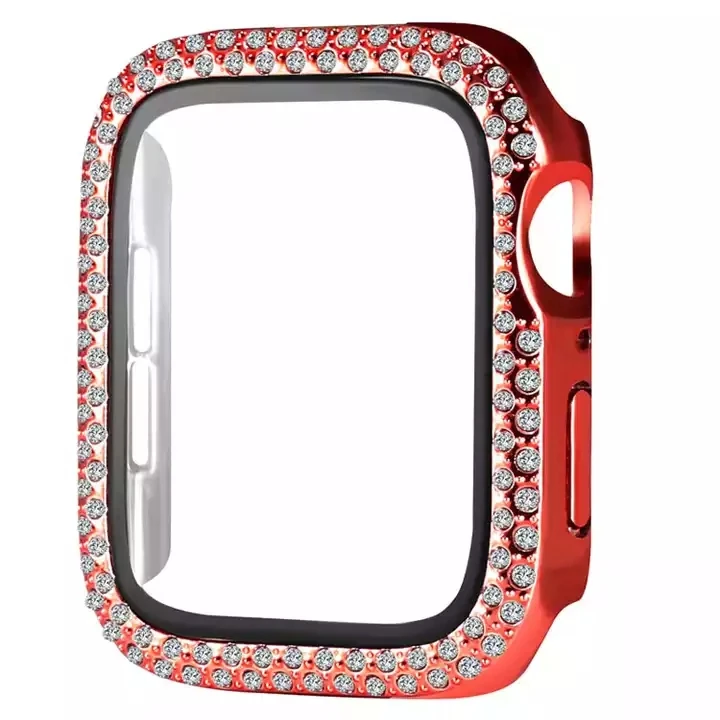 Luxury Diamond Smart Watch Cases For Apple Watch Case Gold Rose 38mm ...