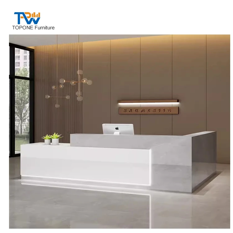 Standard Size Office Front Reception Desk Table Modern Reception Desk ...