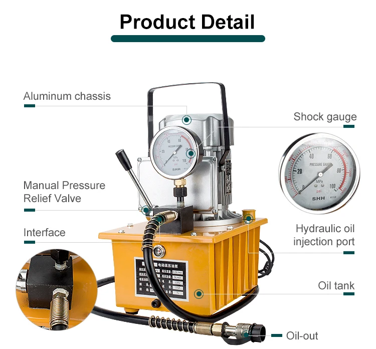 Dyb-63a Electric Hydraulic Pump 10000 Psi Driven Hydraulic Pump Single ...