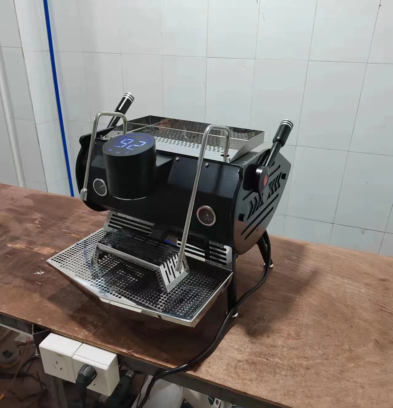 6.0l Double Group Semi - Automatic Espresso Coffee Machine Commercial ...