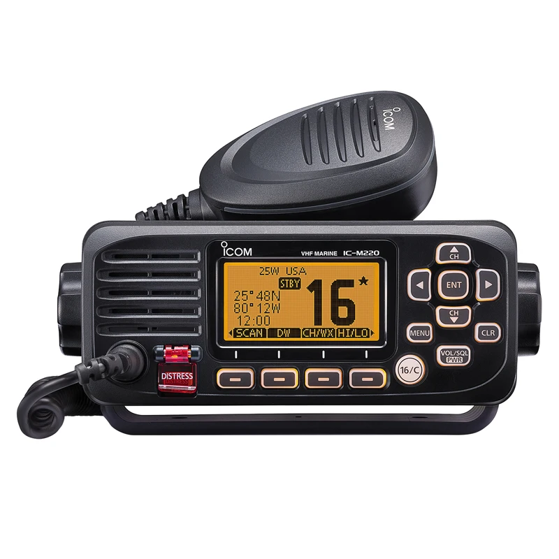 Original Icom Ic-m220 Vhf Marine Radio Ipx7 Waterproof Transceiver Long ...