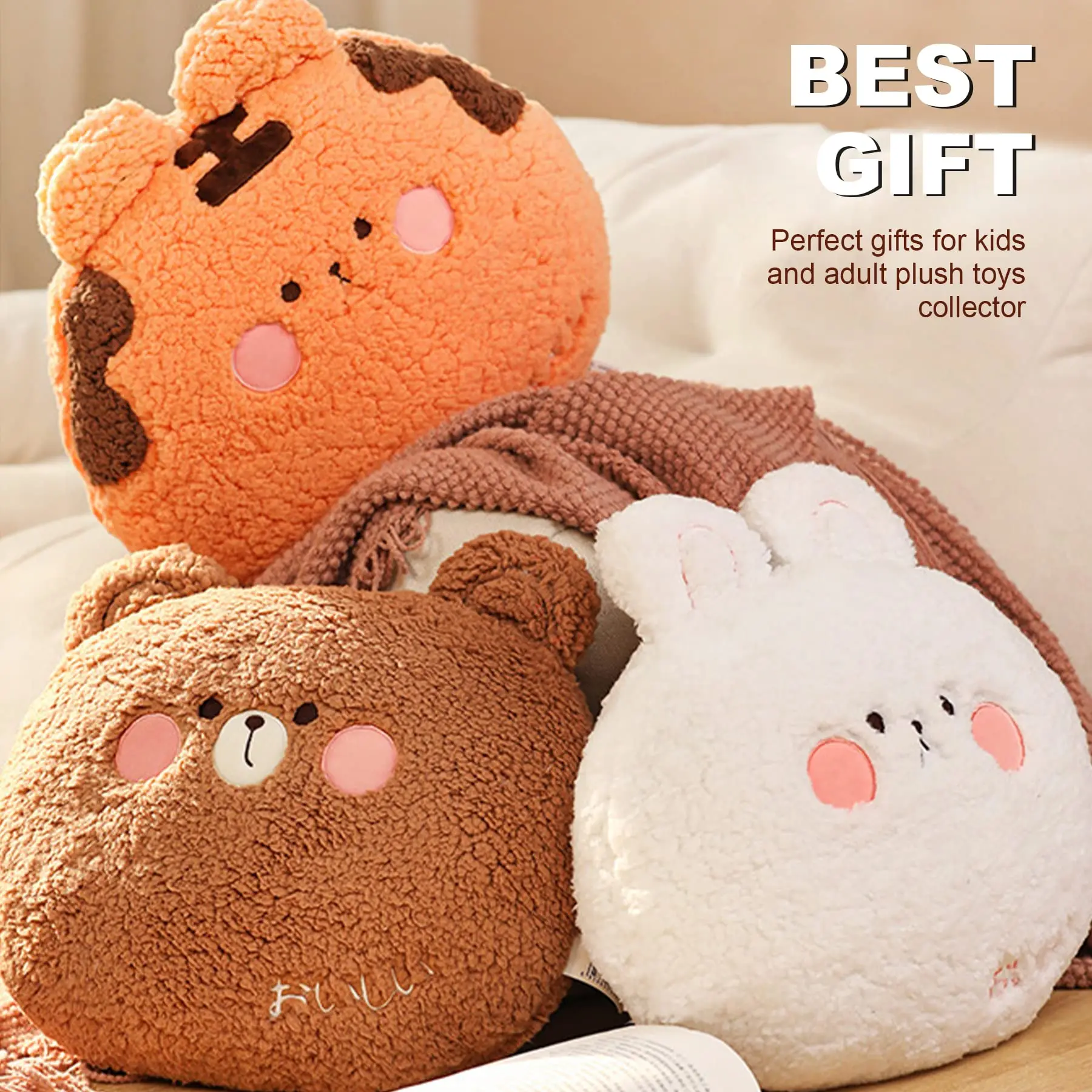 Hamster Stuffed Animal Plush,Cute Hamster Hugging Pillow Hand Warmer ...