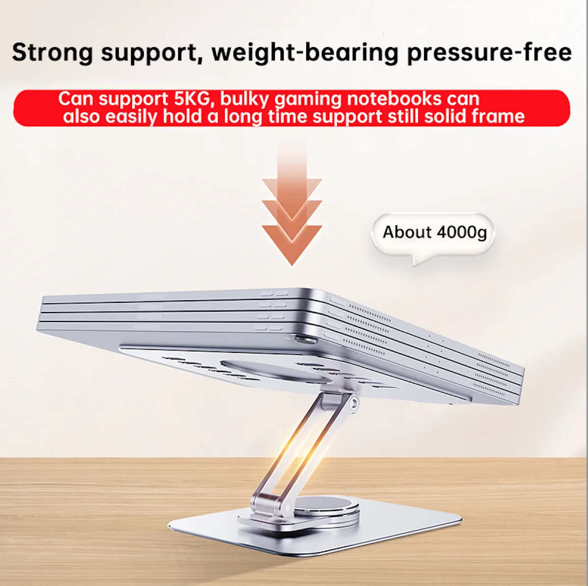 Desk Simple Portable Aluminum Alloy Manufacturing 360 Degrees Rotatable ...