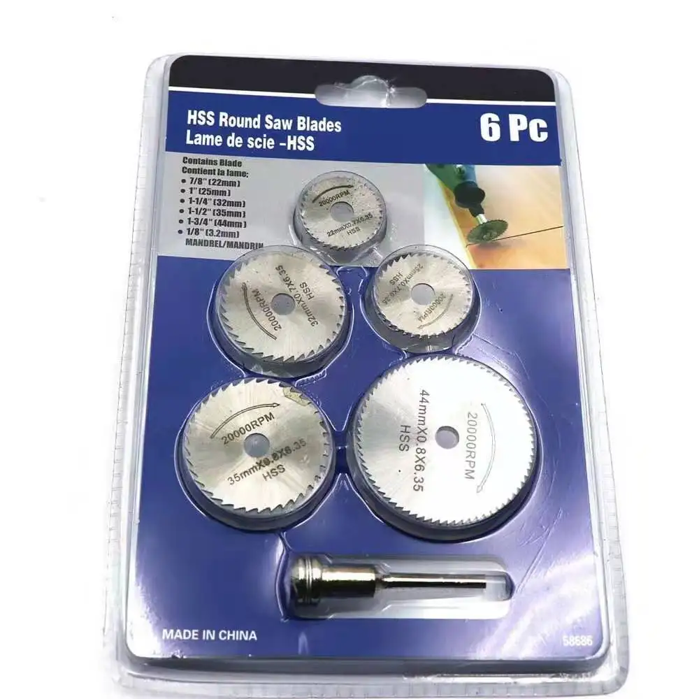 Hot Sale Hss 6pcs Mini Circular Saw Blade Set Kit For Cutting Wood With ...
