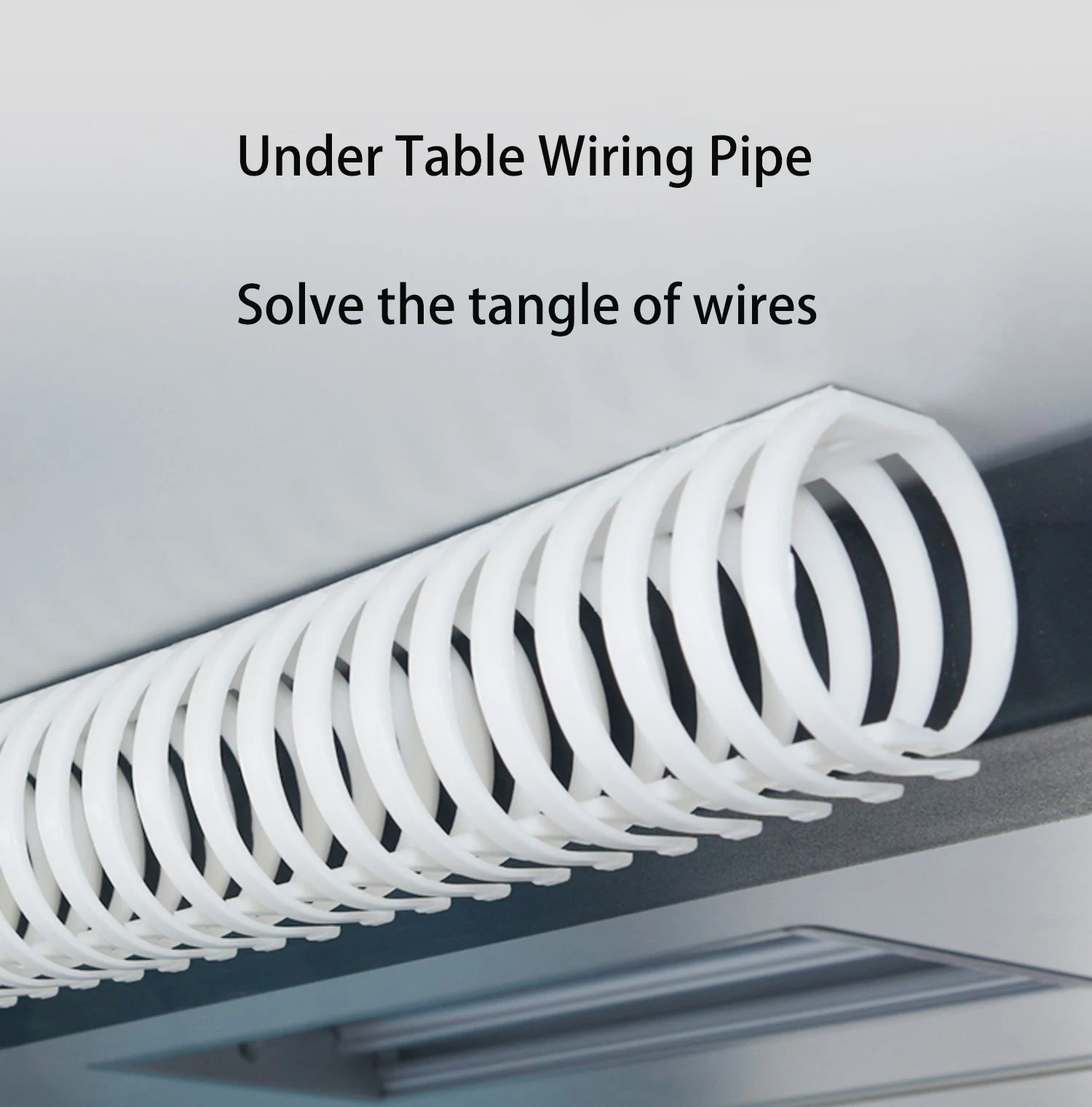 ABS Horizontal Under Office Desk Cable Manager Cable Management Cord ...