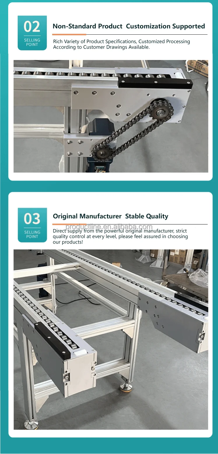 Cvc Production Conveyor Systems Speed Free Flow Chain Line Assembly ...