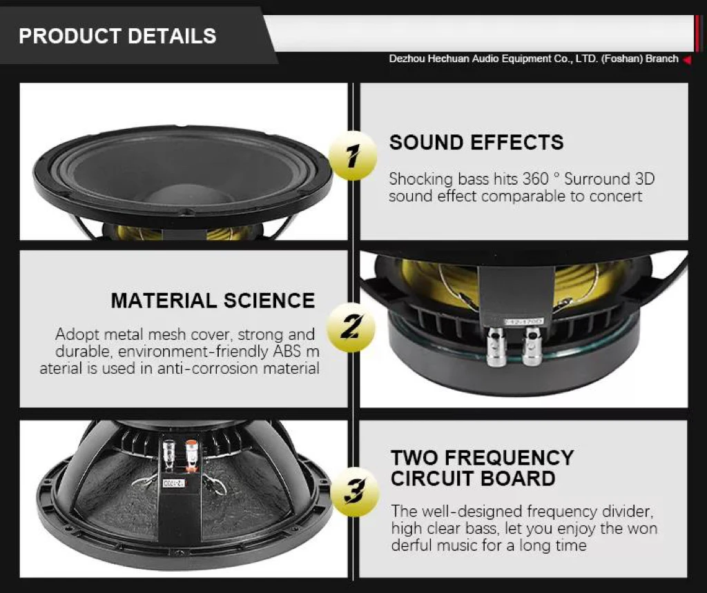 12 Inch Ferrite Magnet Subwoofer Driver For Line Array Speaker Oem